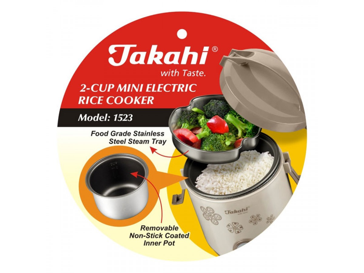 2-Cup Mini Electric Rice Cooker, 0.4-Litre | Takahi - Kitchen & Household Appliances