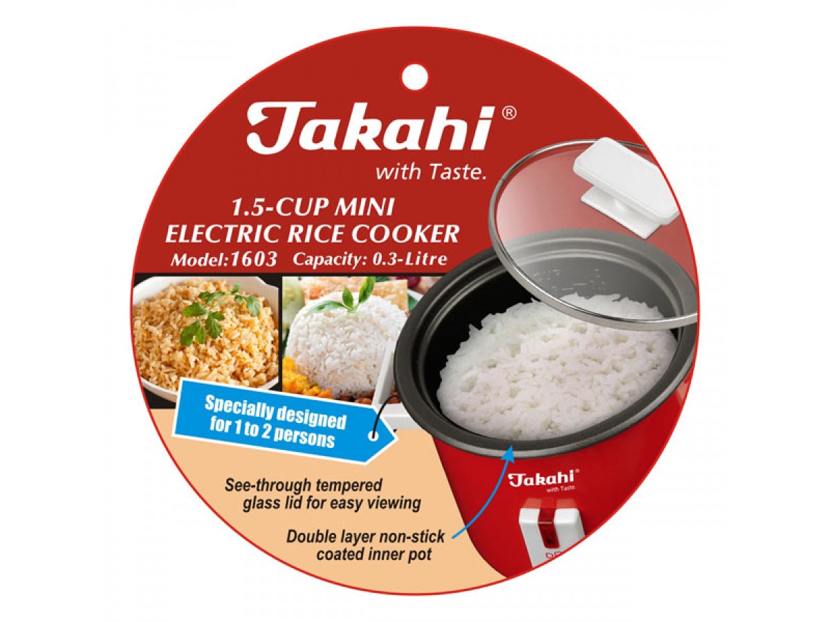 1.5-Cup Mini Electric Rice Cooker, 0.3-Litre | Takahi - Kitchen ...